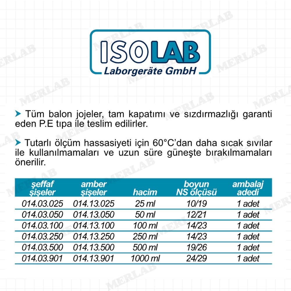 Isolab Balon Joje Polipropilen Class B ISOLAB / e-merlab
